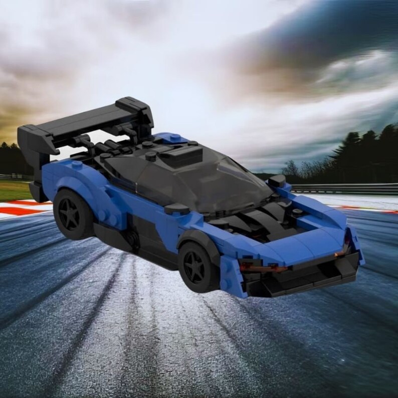 Buildable Car Model Mclaren Senna GTR blue,lego-compatible, Building ...