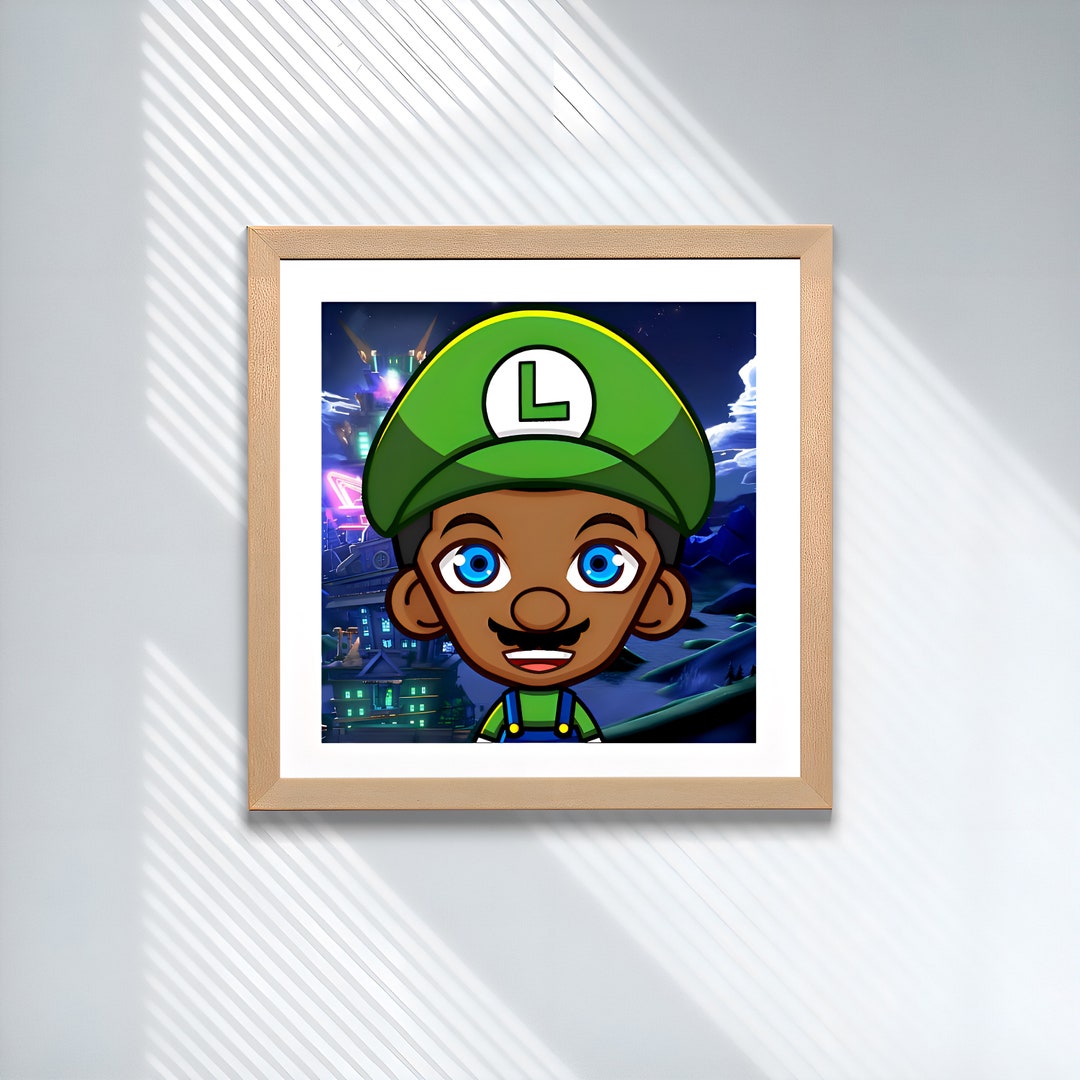 Game Room Decor Super Mario Luigi Art Digital Print, Kids Room, Retro ...