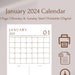 January 2024 Calendar Printable Digital January Planner Monthly ...
