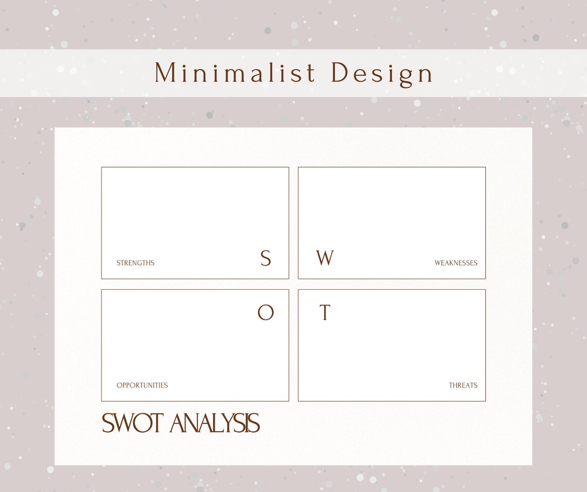 SWOT Analysis Digital Horizontal SWOT Template Small Business Business ...