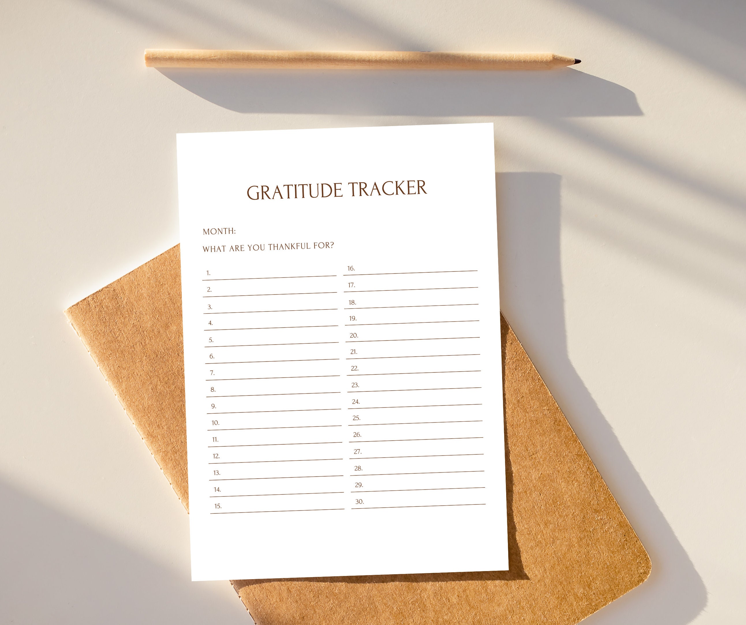 Gratitude Tracker Printable Landscape, Gratitude Journal Digital ...