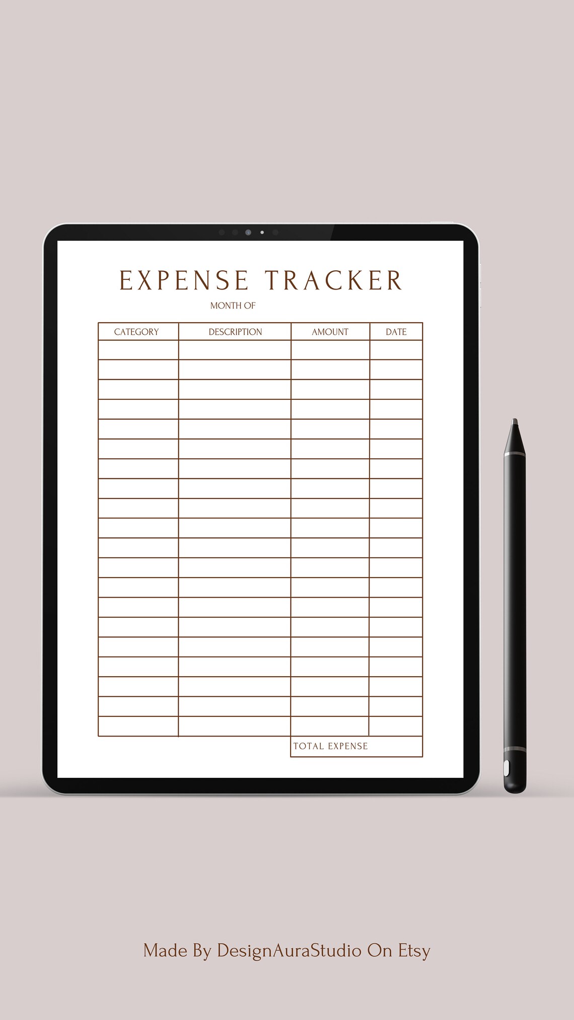 Expense Tracker Spending Tracker Money Tracker Financial Planner ...