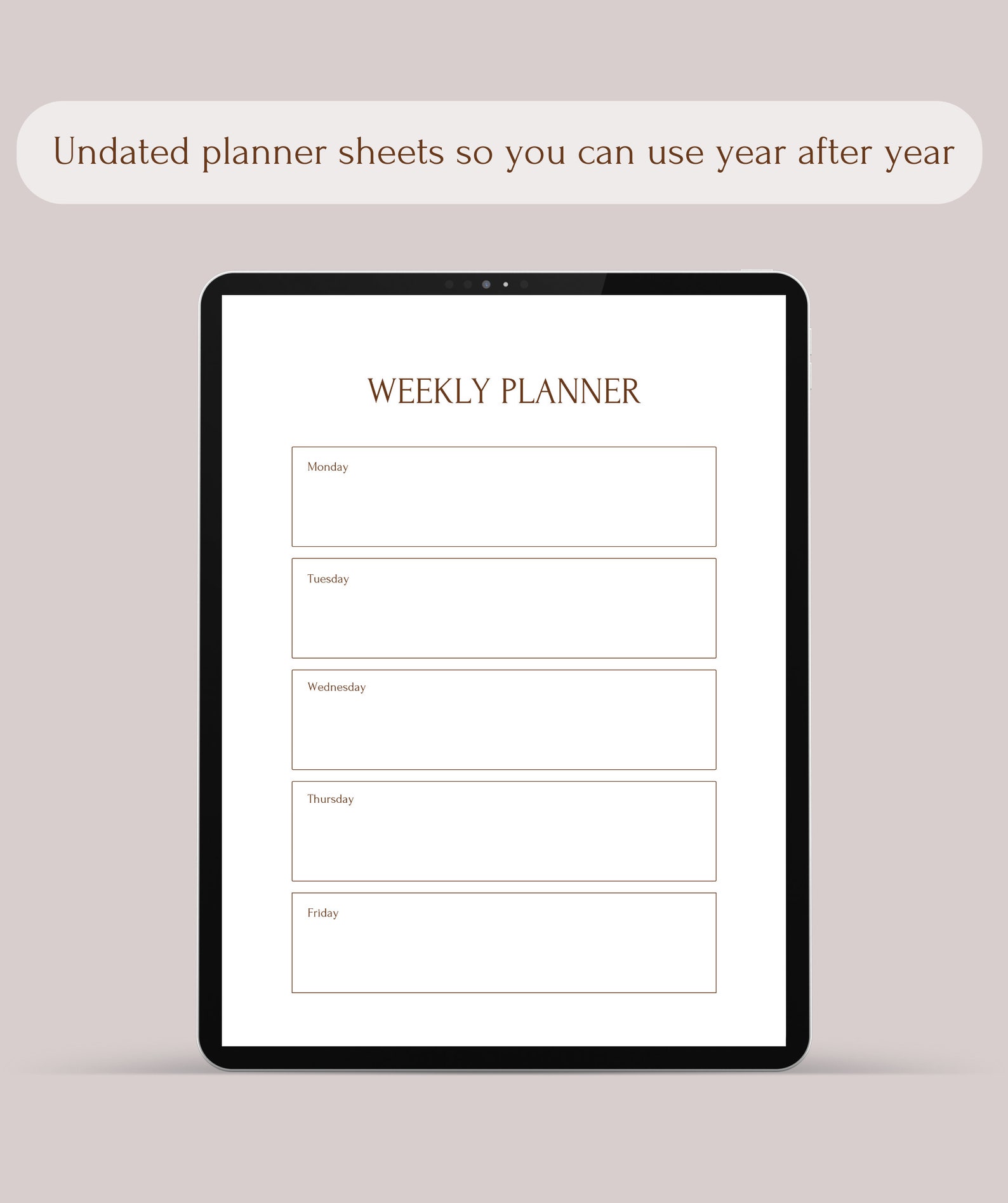 Digital Weekly ADHD Planner Set, Simple Weekly Planner Pack, Printable ...