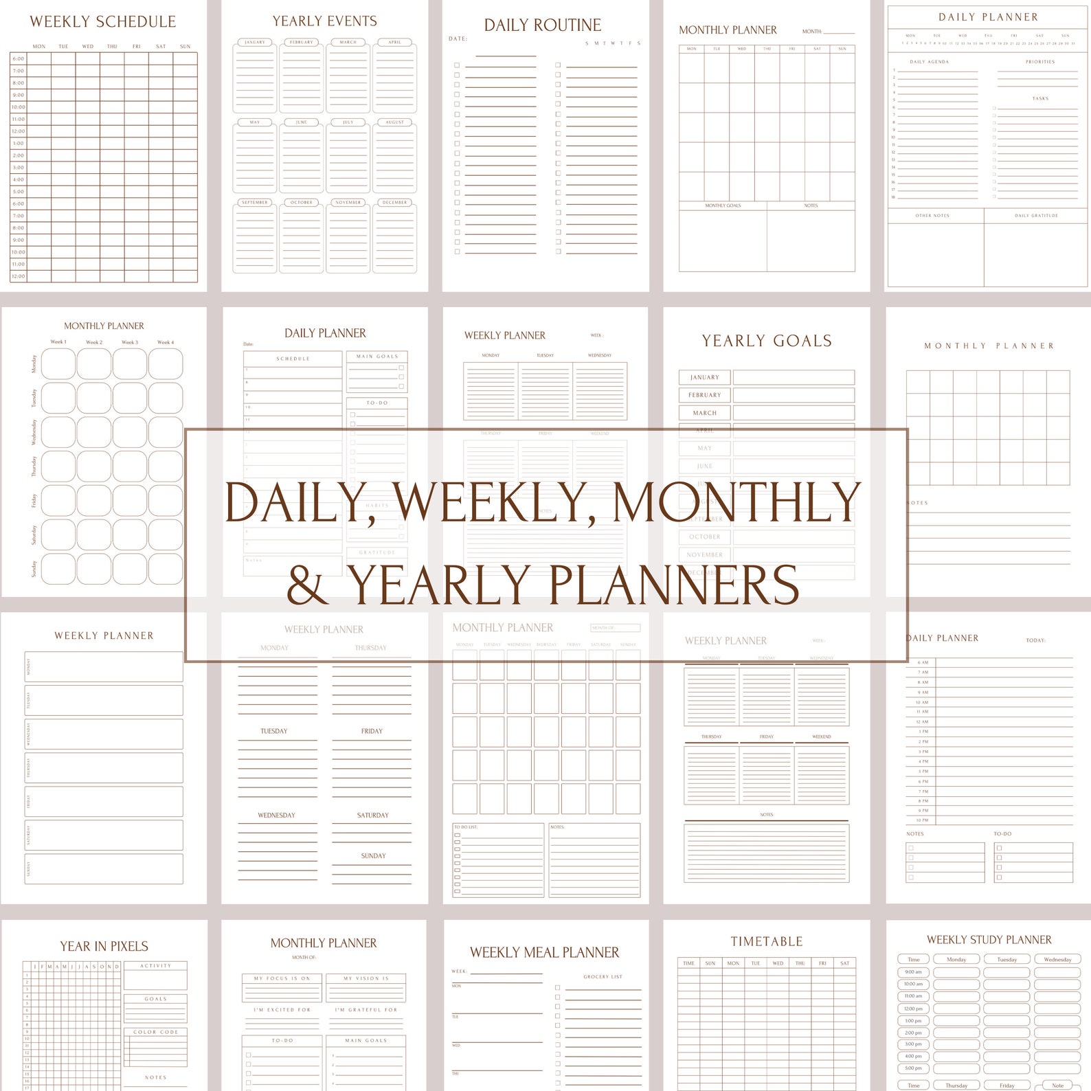 Productivity Planner ADHD Set for Adults, All in One Planner, Ultimate ...