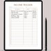 Income Tracker Printable Template Income Log Digital Planner Income ...