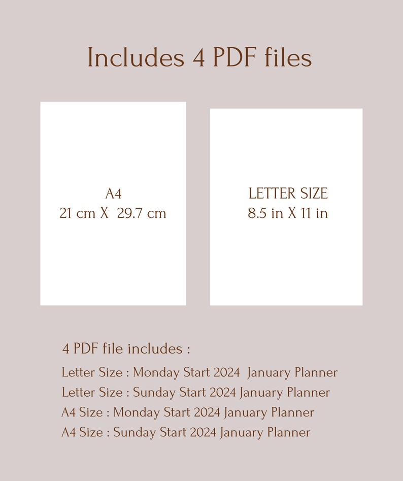 January 2024 Calendar Printable Digital January Planner Monthly ...