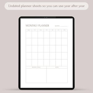 Digital Monthly Planner ADHD Set, Undated Monthly Planner Idea ...