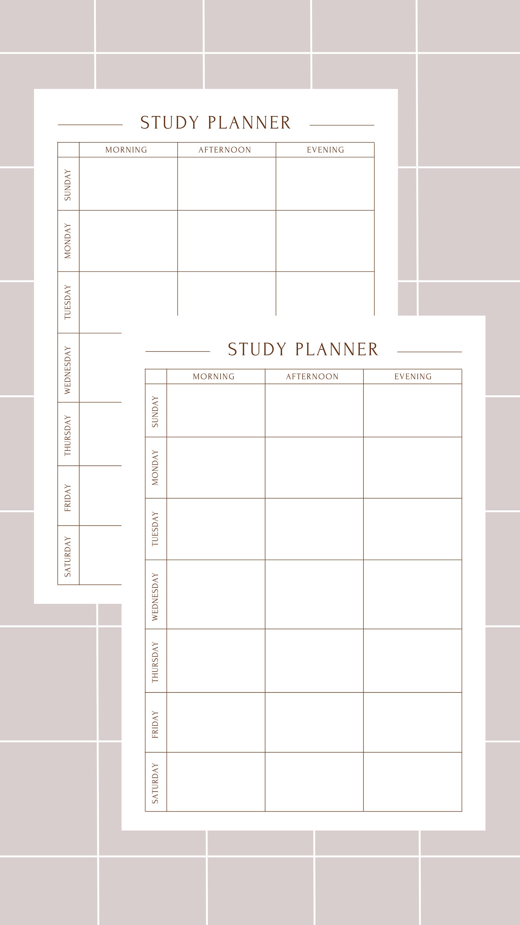 Study Planner Printable Landscape Weekly Study Planner - Etsy