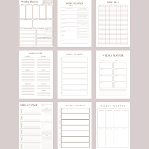 Digital Weekly ADHD Planner Set, Simple Weekly Planner Pack, Printable ...
