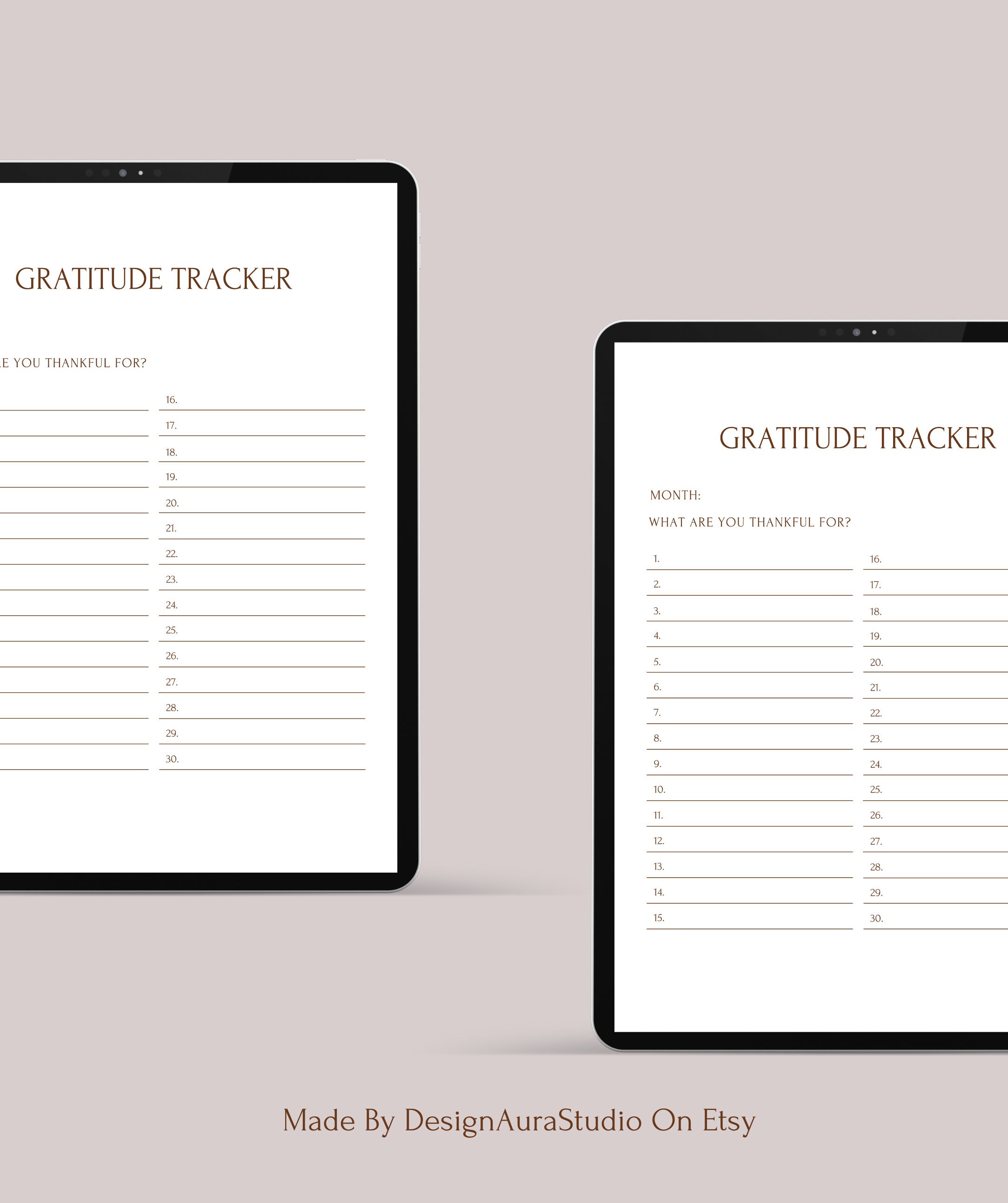 Gratitude Tracker Printable Landscape, Gratitude Journal Digital ...