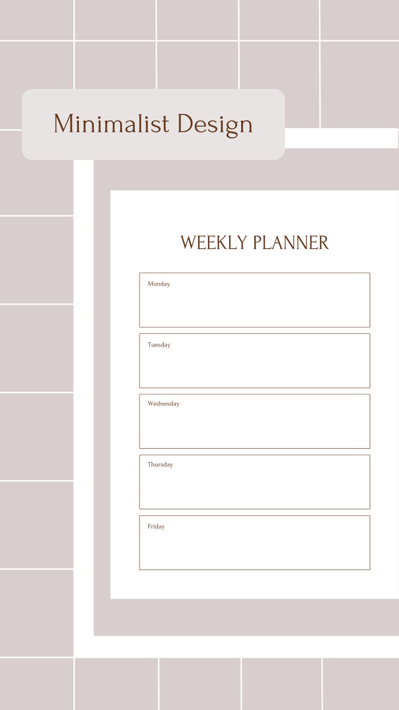 Five Day Weekly Planner Printable Weekly Schedule Digital Weekly to Do ... Five Day Weekly Planner Printable Weekly Schedule Digital Weekly to Do ...