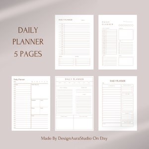 Daily, Weekly, Monthly & Yearly Planner Digital | Planner Set Printable ...