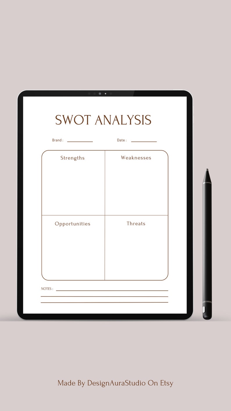 Digital Swot Template Swot Chart Swot Plan Swot Printable - Etsy