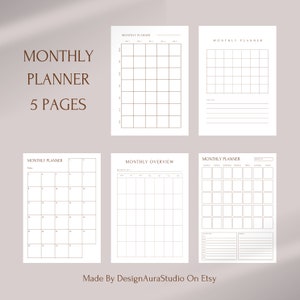 Daily, Weekly, Monthly & Yearly Planner Digital | Planner Set Printable ...