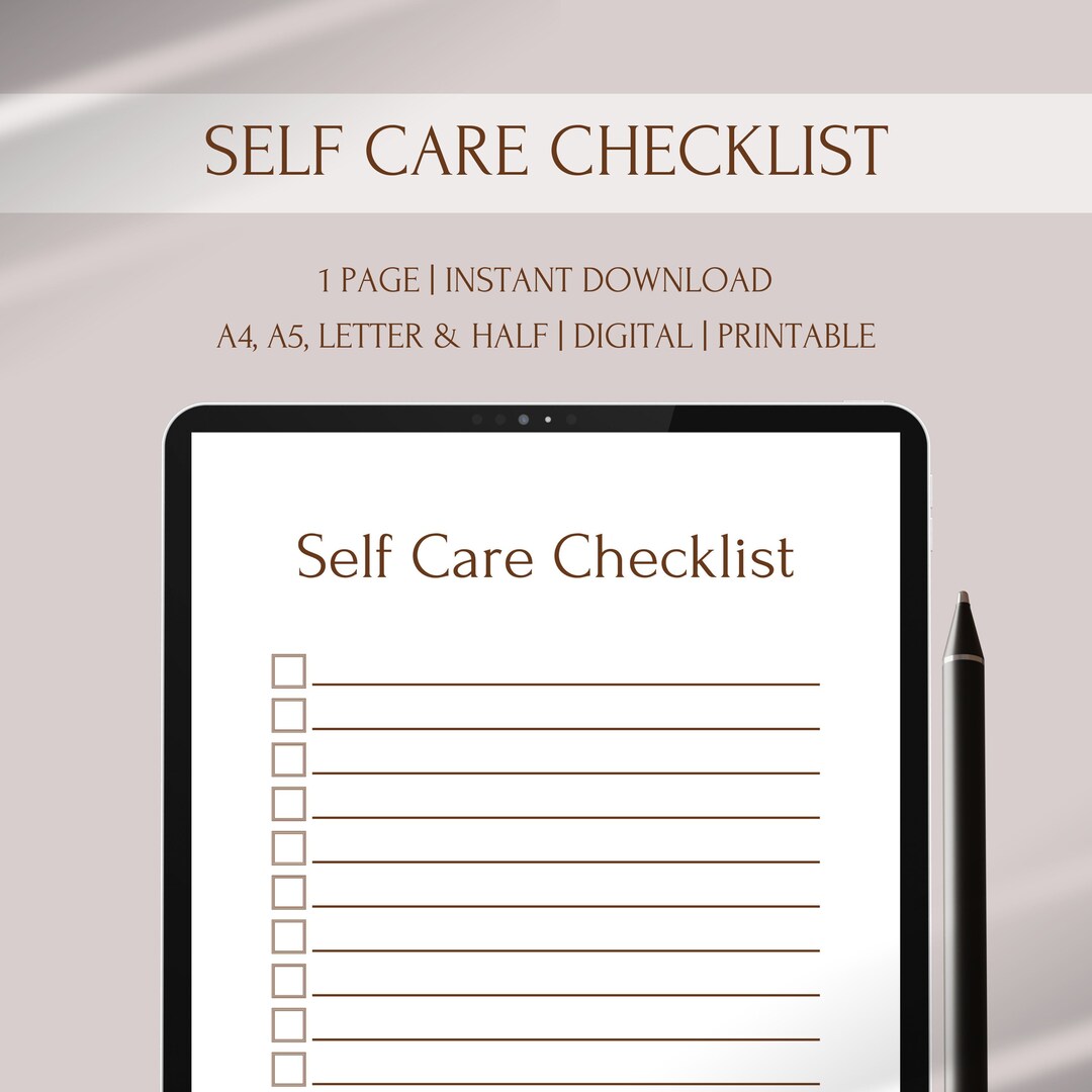 Printable Self Care Planner ADHD, Digital Self Care Routine Tracker ...