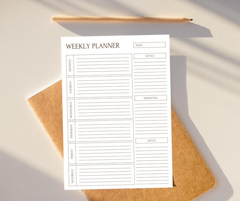 Weekly Planner Priority Weekly Schedule Digital Weekly to Do List ...