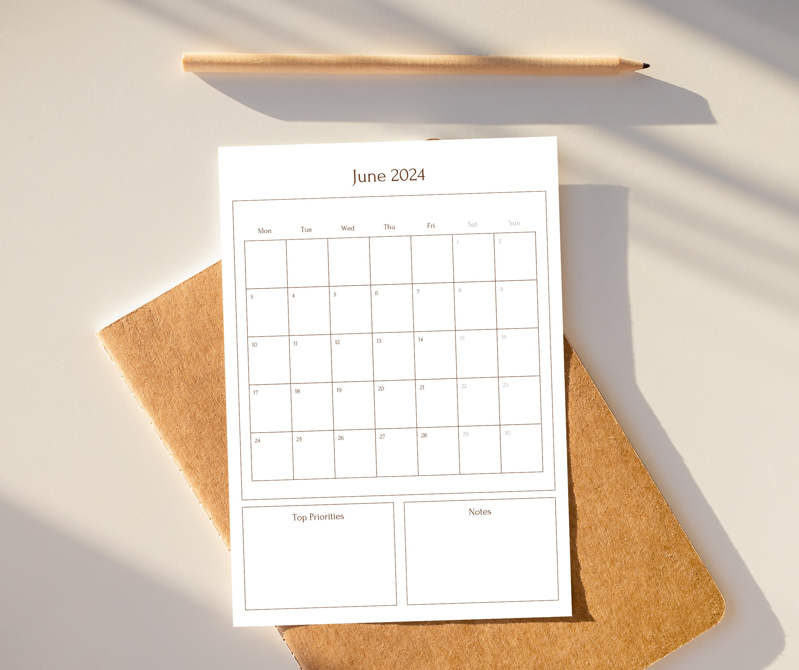 June 2024 Calendar, Summer Planner 2024, Digital June Schedule Agenda ...