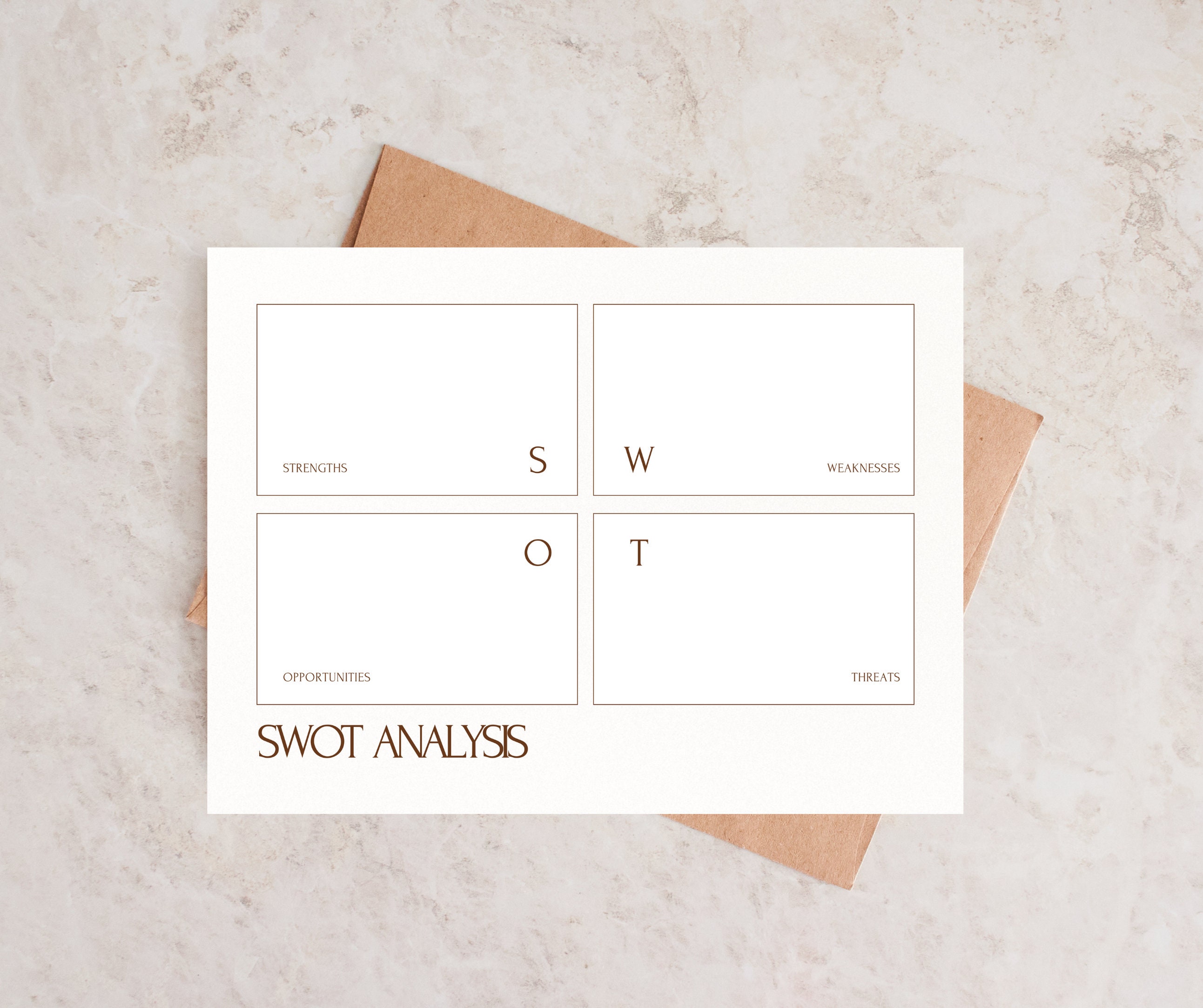 SWOT Analysis Digital Horizontal SWOT Template Small Business Business ...