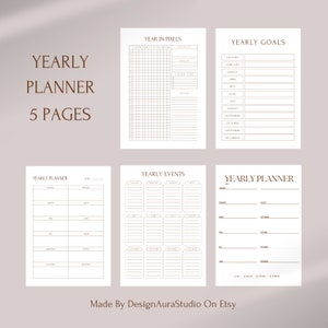 Daily, Weekly, Monthly & Yearly Planner Digital | Planner Set Printable ...
