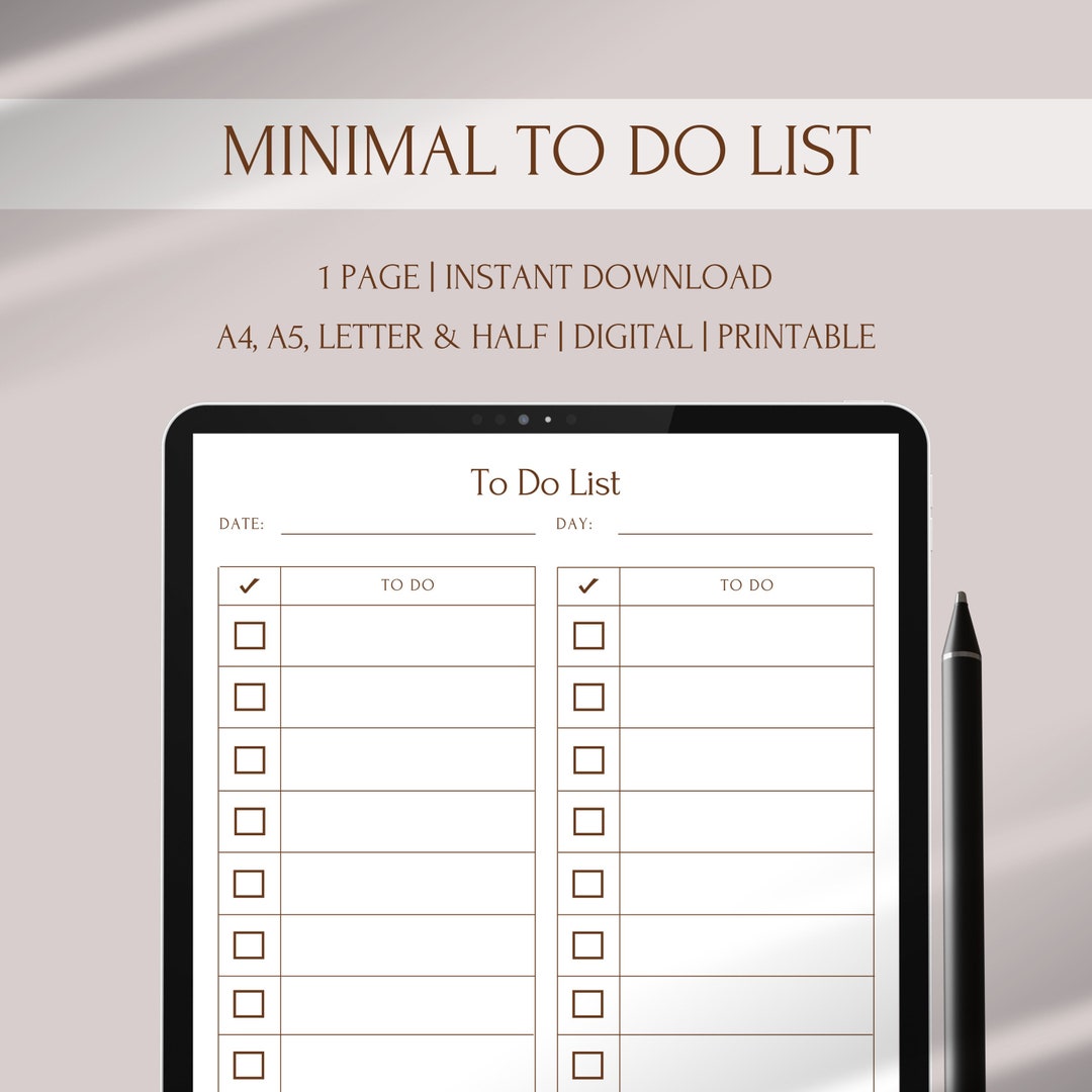 To Do List Printable Landscape to Do Organizer Digital - Etsy