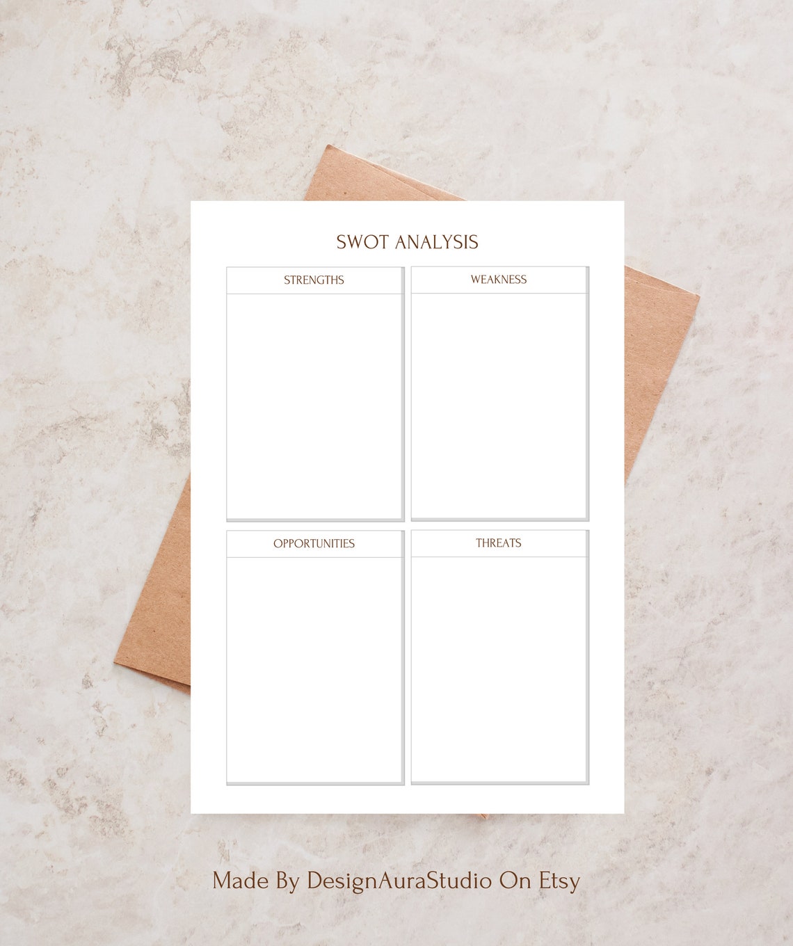 Digital Swot Template, Swot Chart, Swot Plan, Swot Printable, Swot ...