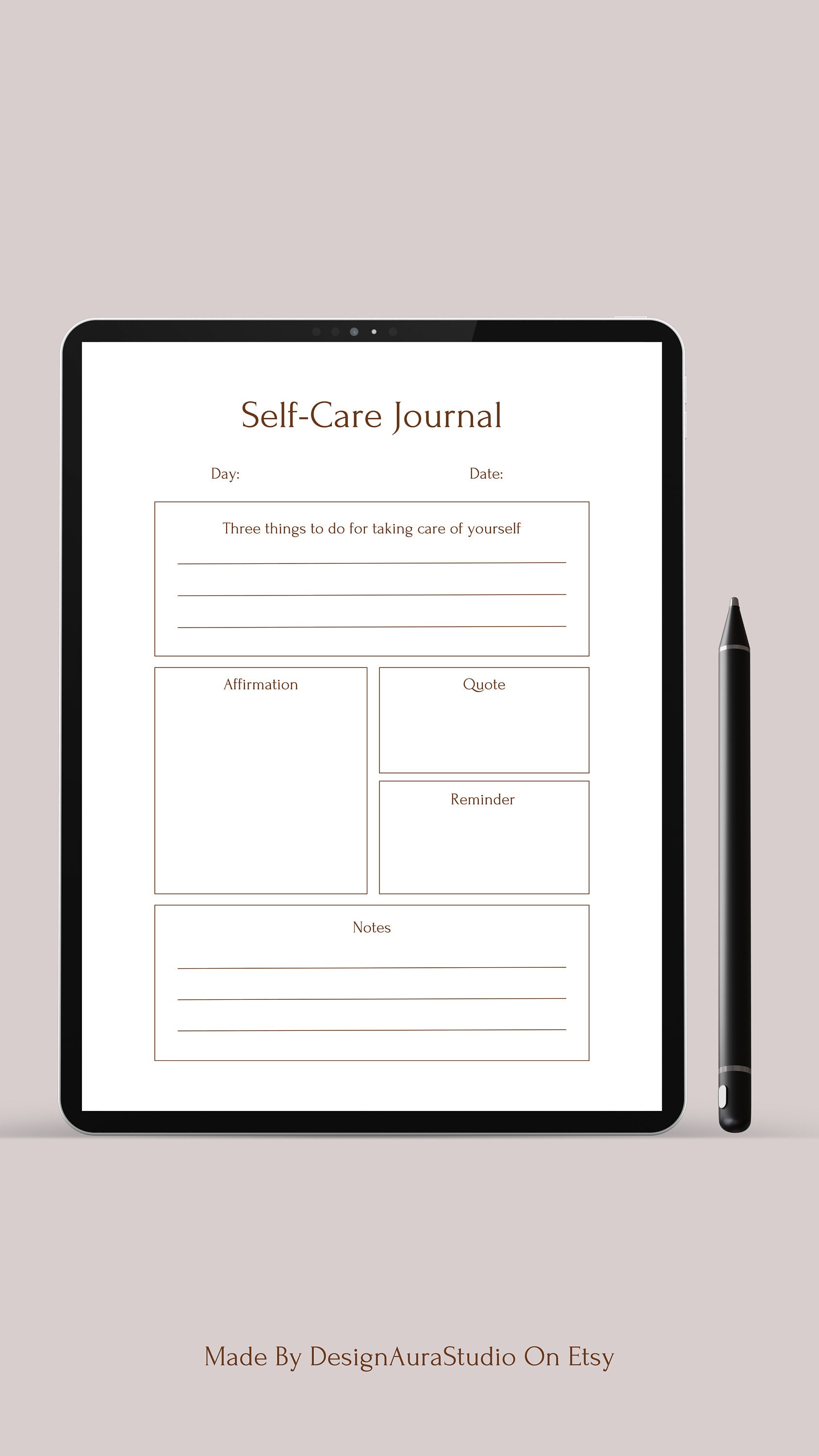 Digital Self Care Journal, Printable Self Care Checklist, Self Care ...