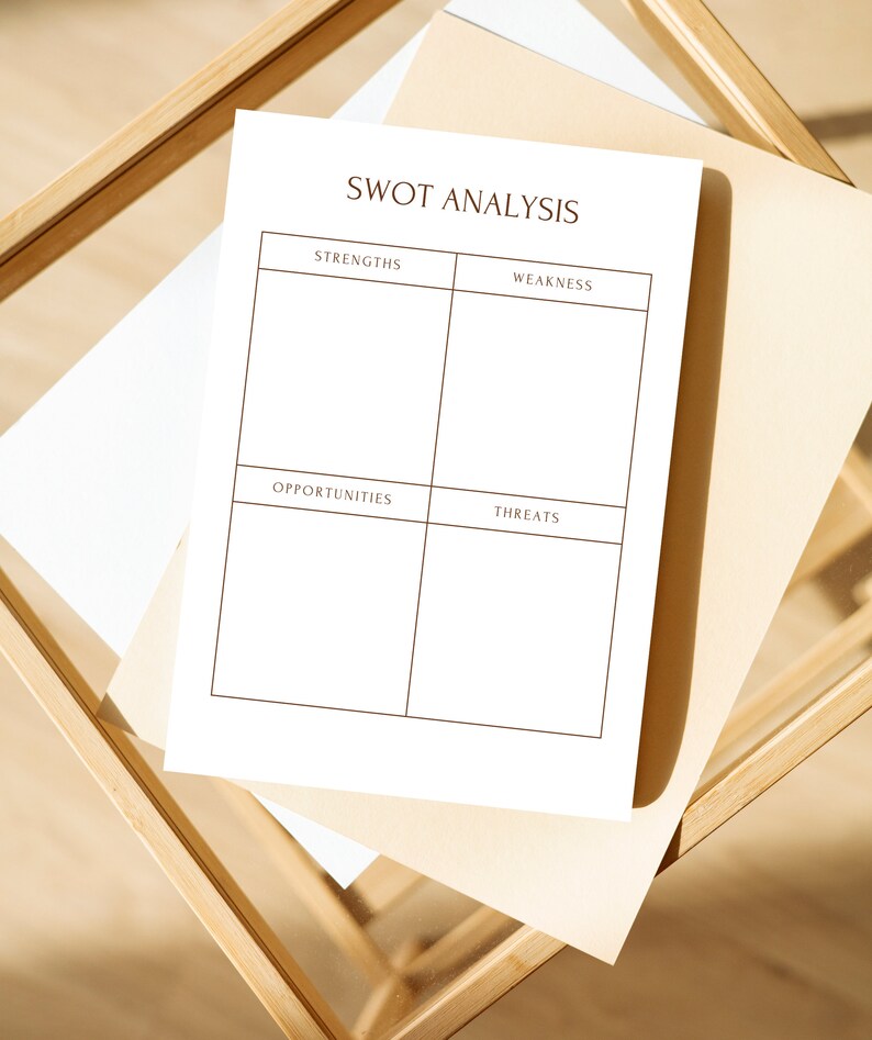 Digital Swot Template Swot Chart Swot Plan Swot Printable - Etsy
