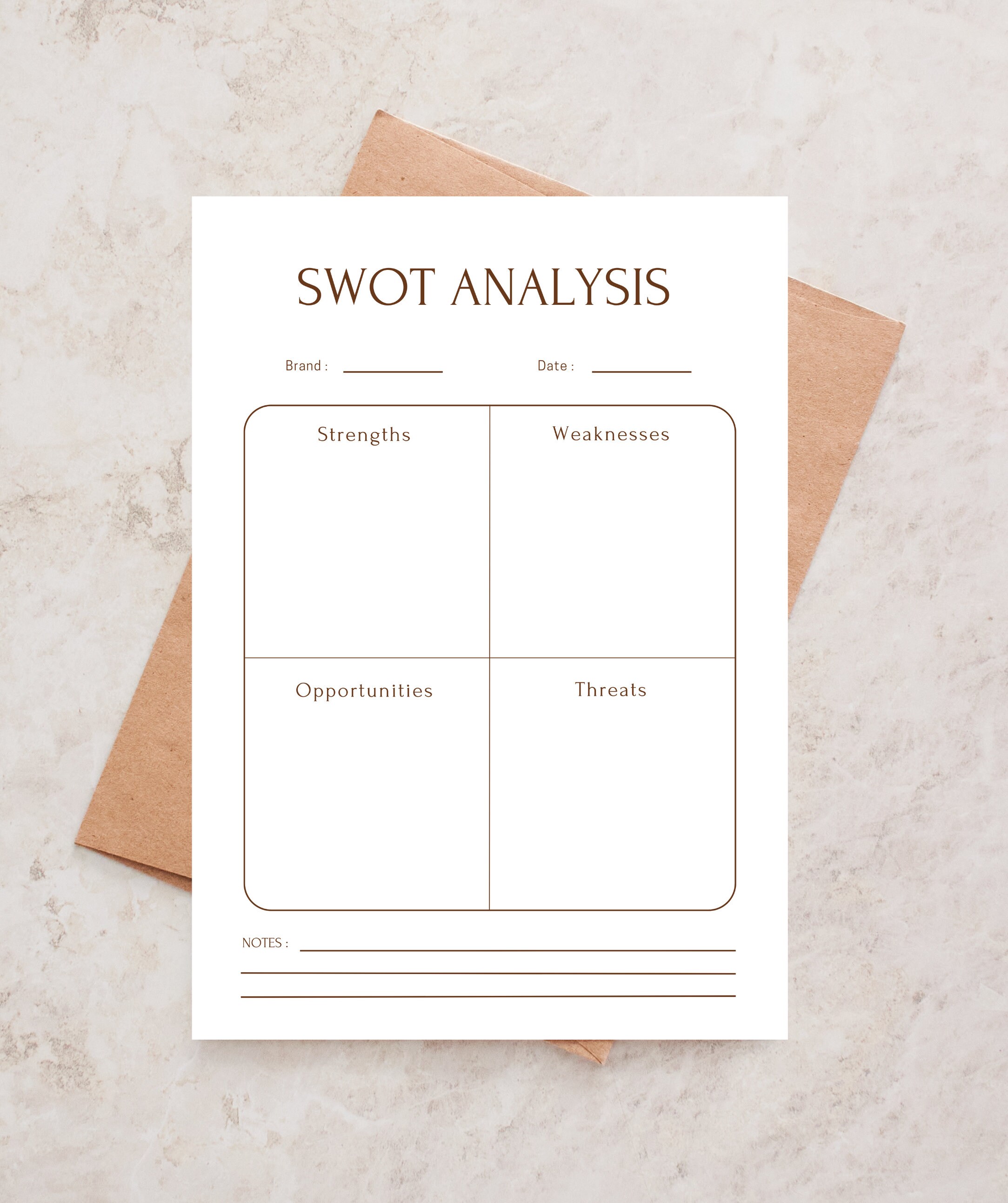 Digital Swot Template Swot Chart Swot Plan Swot Printable - Etsy