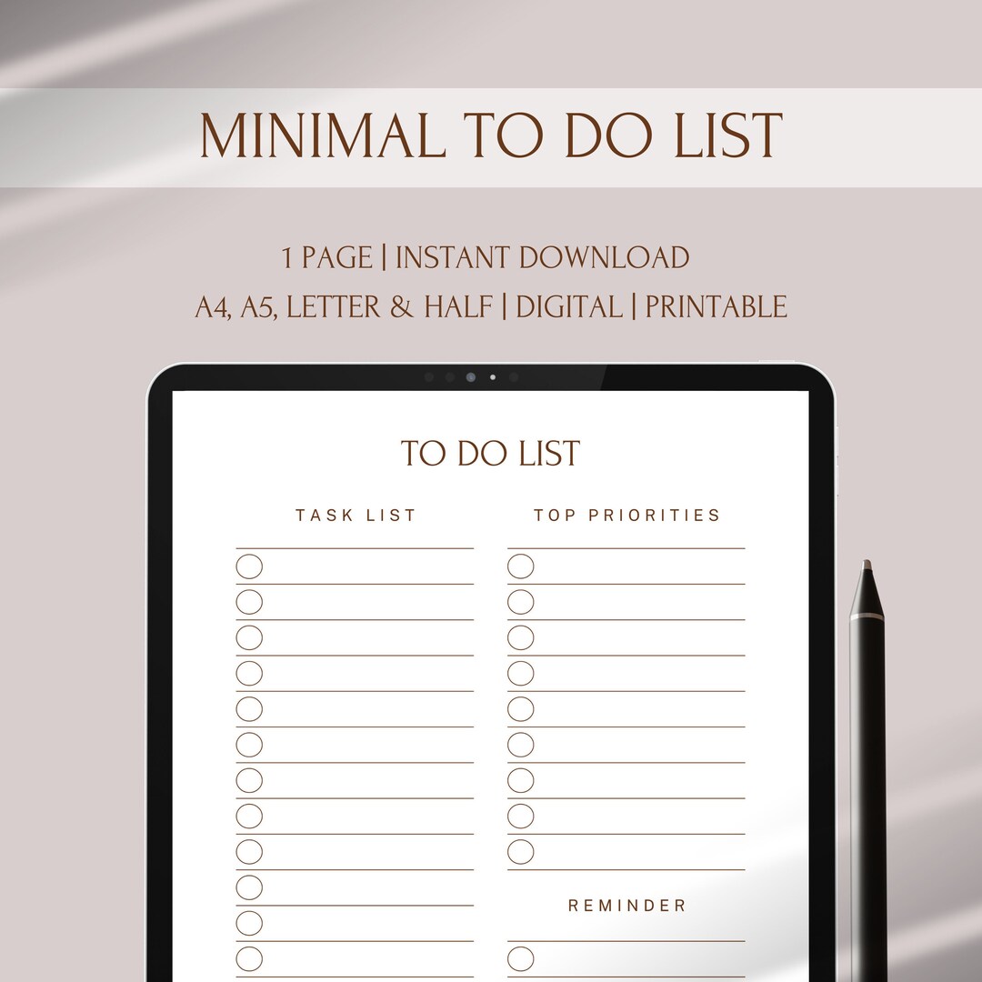 To Do List Printable Digital to Do List Organizer to Do List Priority ...