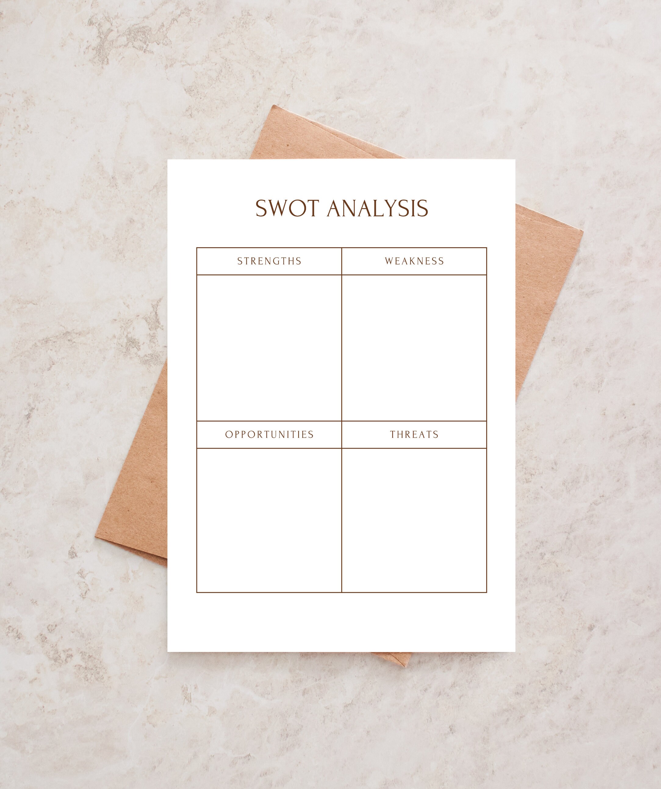 Digital Swot Template Swot Chart Swot Plan Swot Printable - Etsy