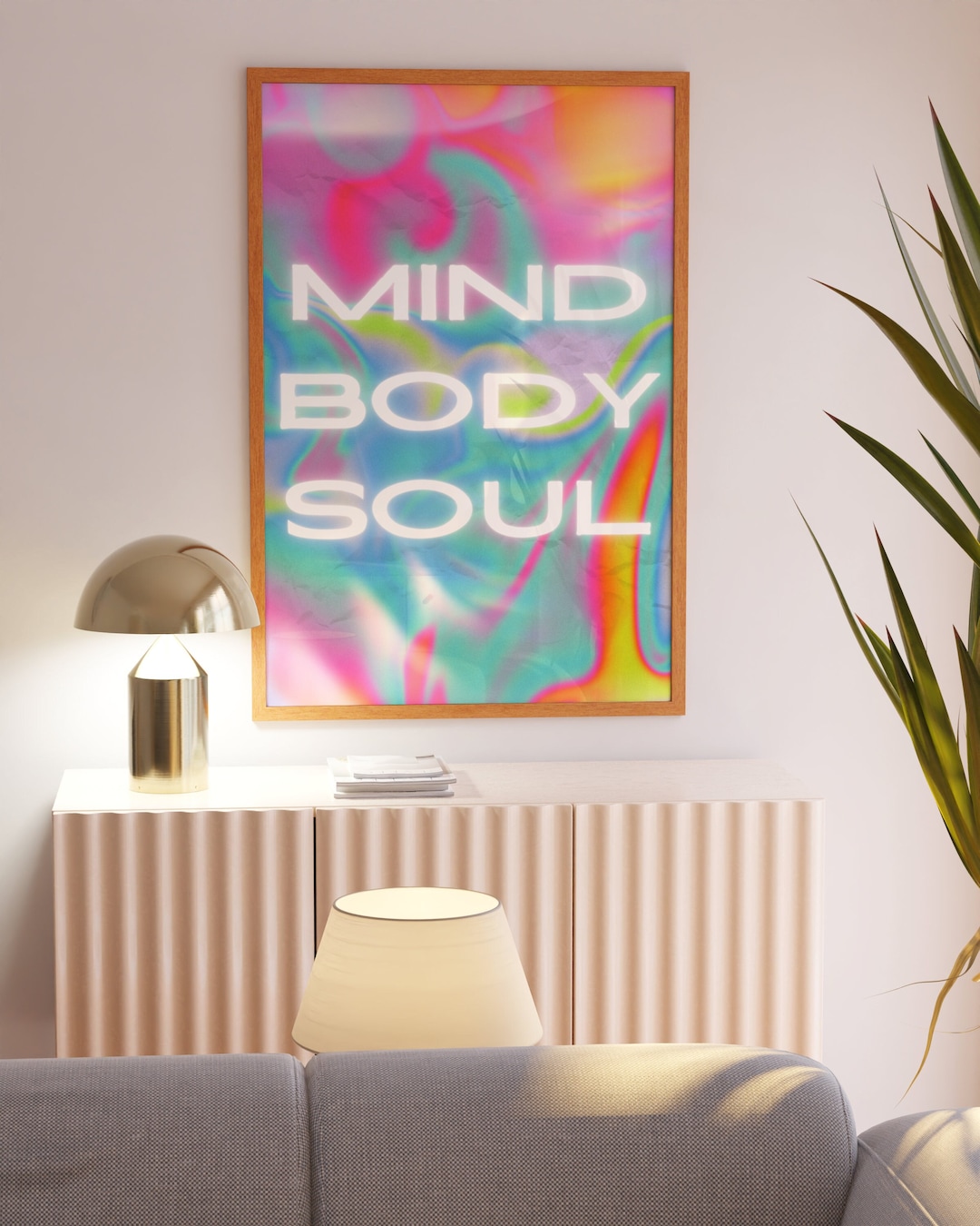 MIND BODY SOUL Poster With a Quote and Y2K Inspired for Abundance and ...