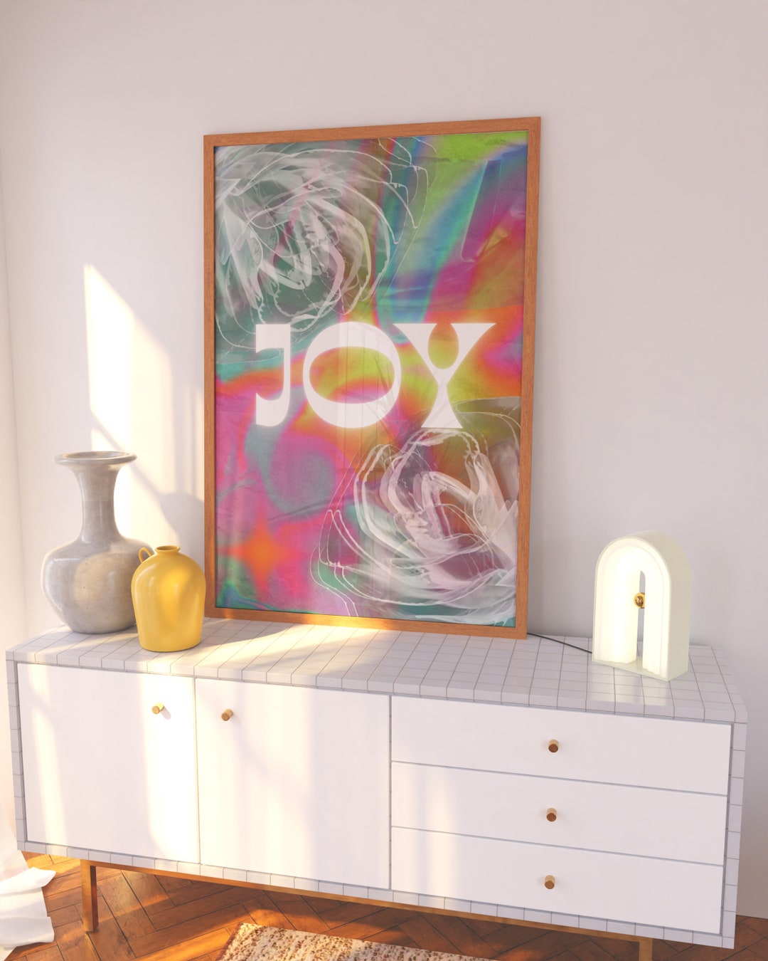 JOY Colourful Digital Poster for Manifestation and Abundance - Etsy