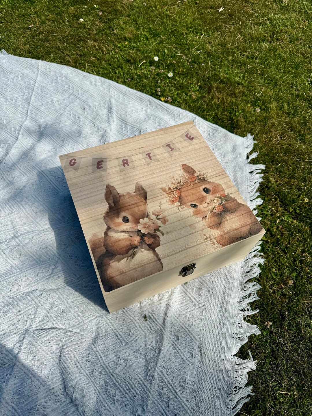 Unique Custom Kids Storage Wooden Keepsake Toy Organizer Baby Memory ...