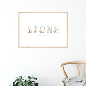 Personalized Forest Animal Name Poster for Kids Nursery, Unique Green ...