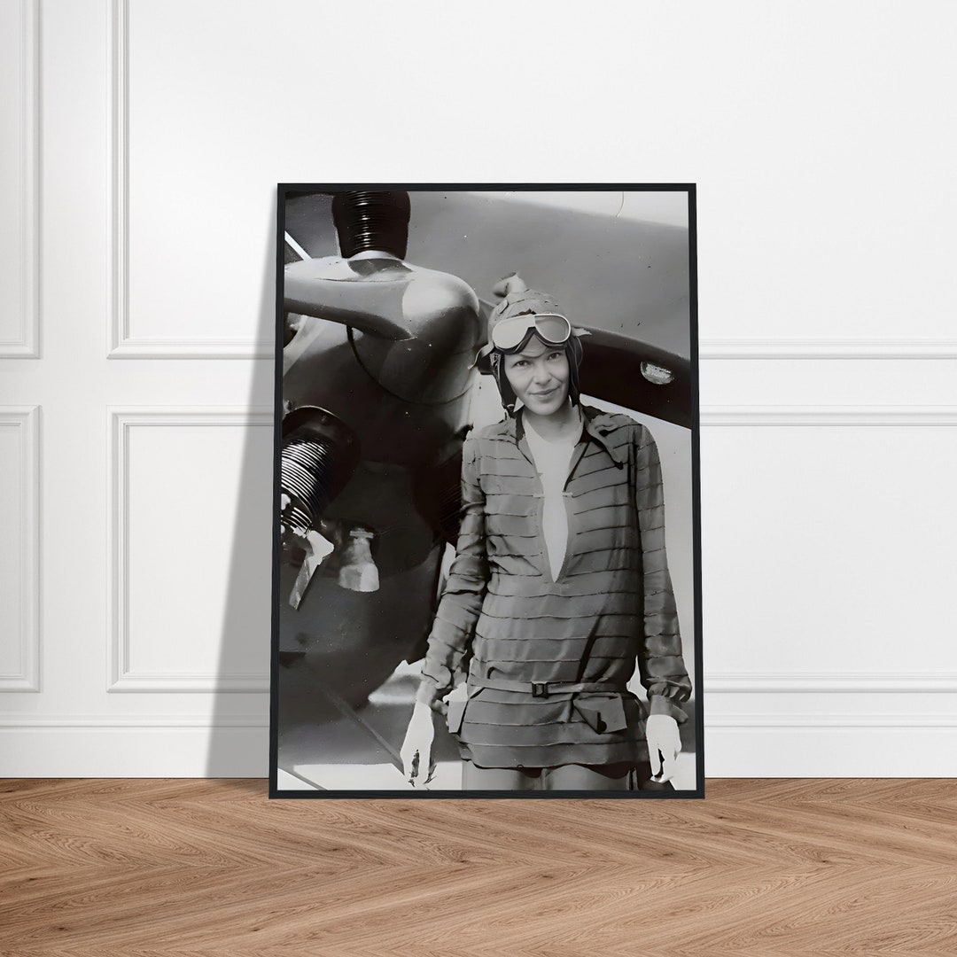 Amelia Earhart Poster - First Female Pilot - Premium Matte Paper Poster ...