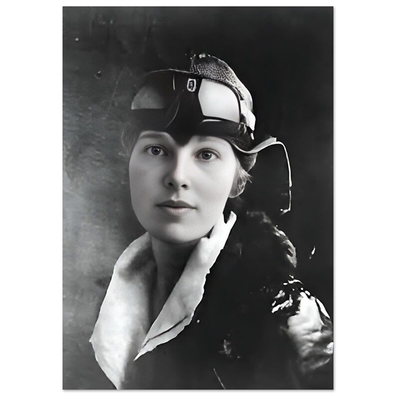 Amelia Earhart Poster First Female Pilot Premium Matte Paper Poster ...