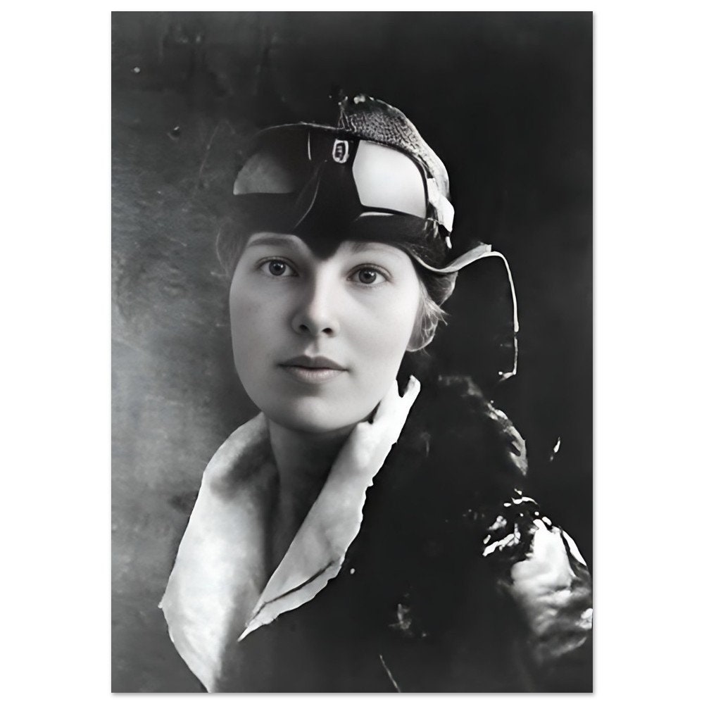Amelia Earhart Poster First Female Pilot Premium Matte Paper Poster ...