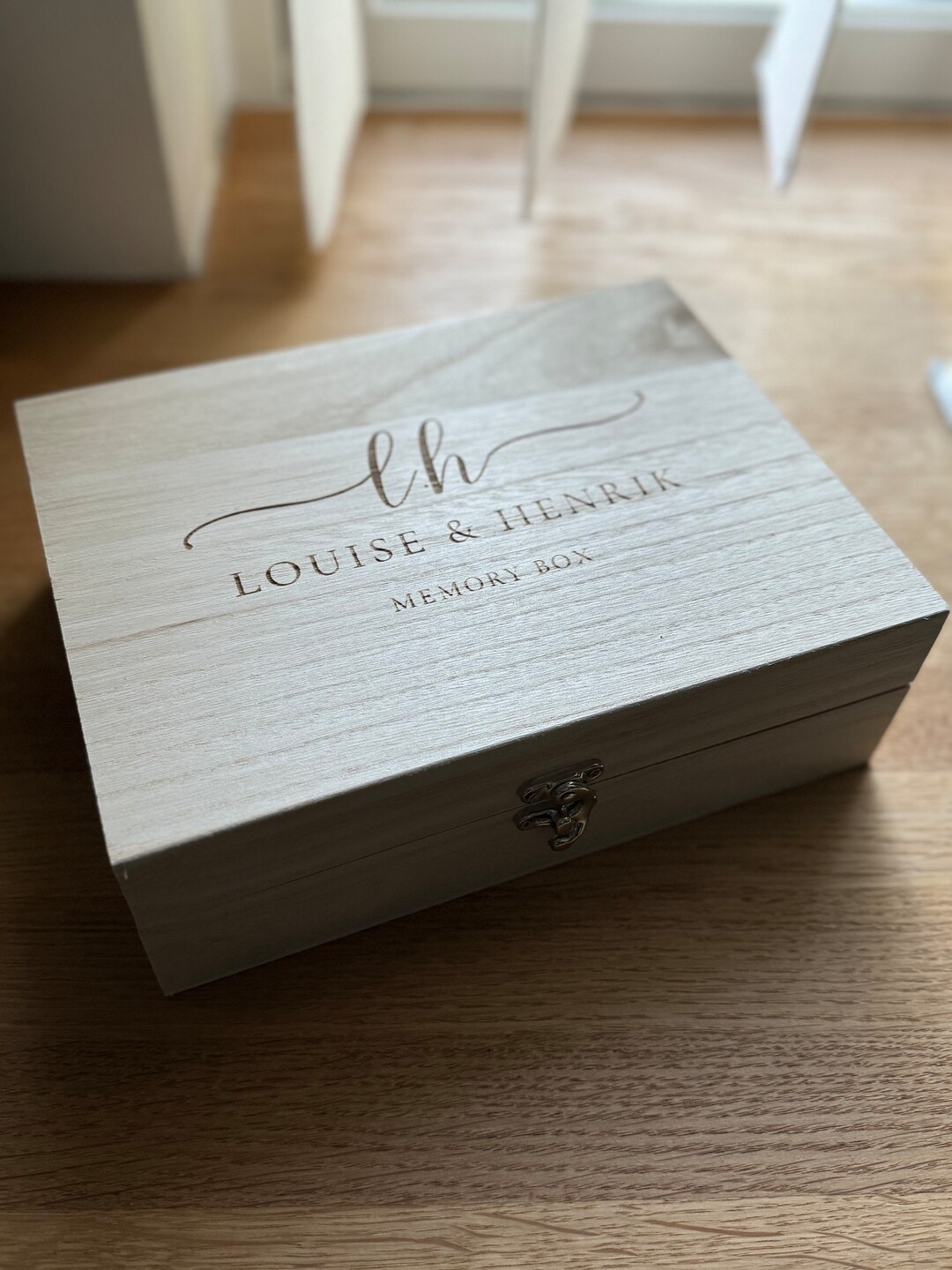 Personalized Wedding Memory Box: Custom Engraved Wood Keepsake for ...