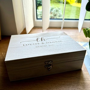 Personalized Wedding Memory Box: Custom Engraved Wood Keepsake for ...