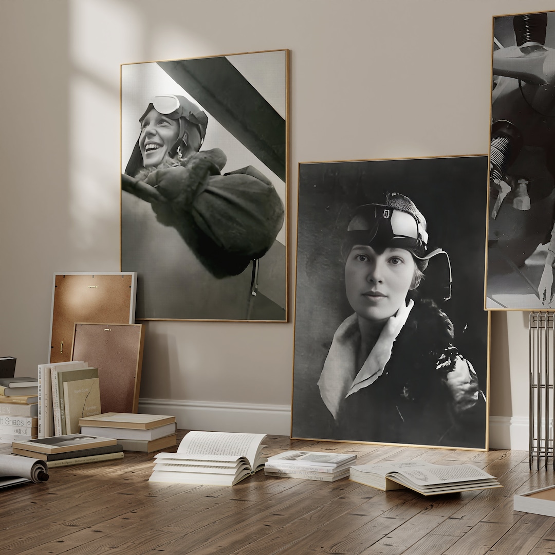 Amelia Earhart Poster First Female Pilot Premium Matte Paper Poster ...