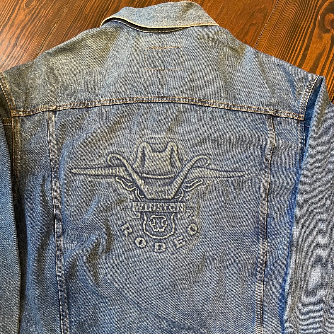 Vintage 90s Winston Rodeo Denim Jacket size L - Etsy