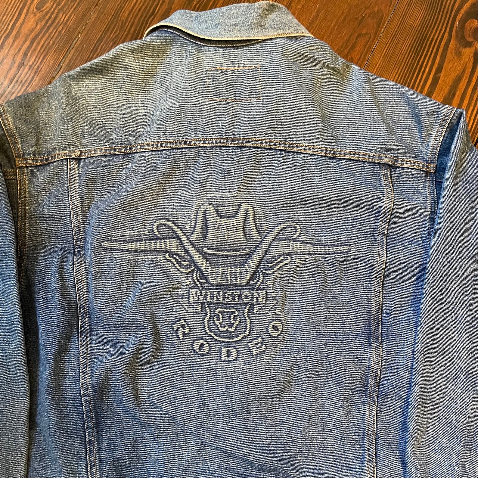 Vintage 90’s Winston Rodeo Denim Jacket (size L) - Etsy
