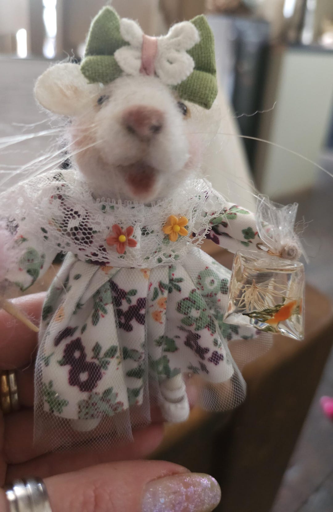 Needle Felted Flossy at the Fair Mouse - Etsy