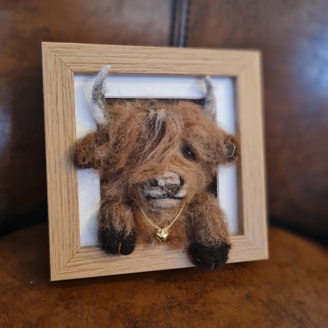 Needlefelted 3D Hamish the Highland Cow - Etsy