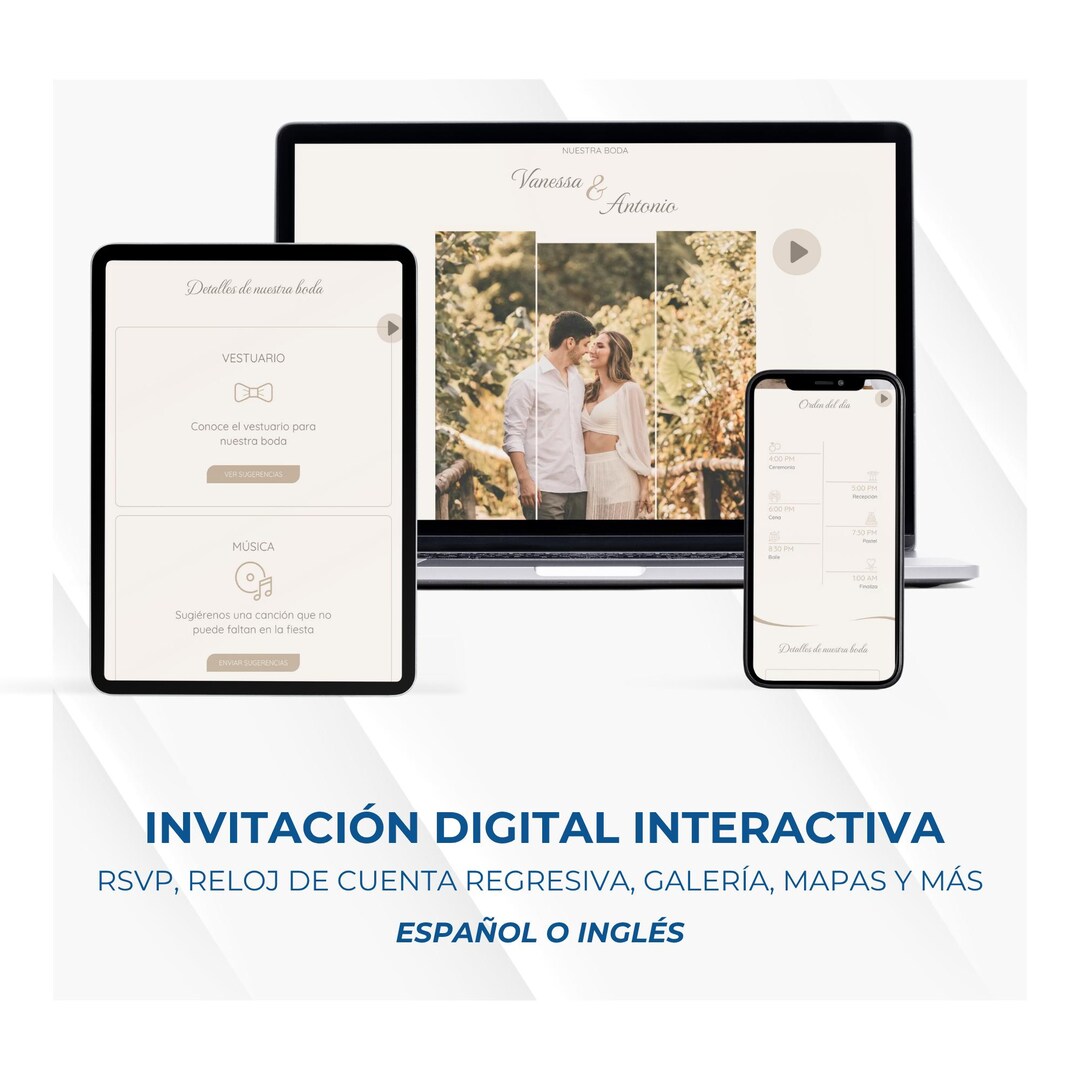 Wedding Digital Invitation, Interactive Web-based, Elegant Minimalist ...