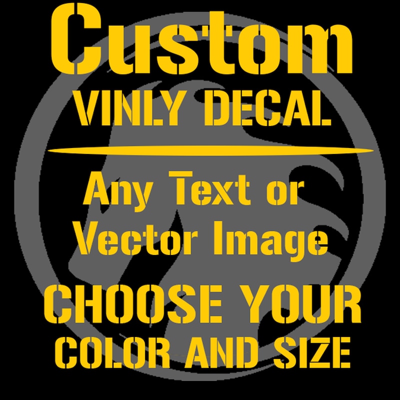 Custom Vinyl Decal - Etsy