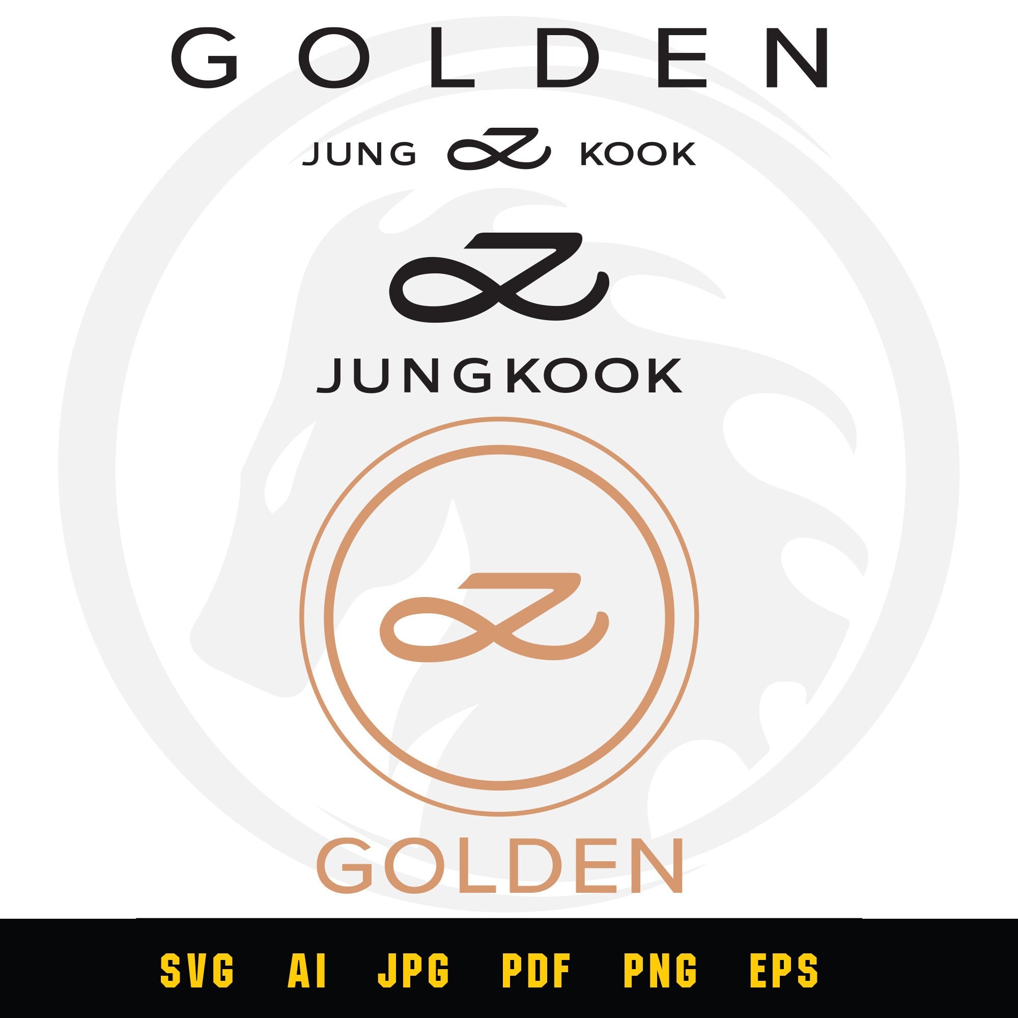 Bts Printables, Bts Clipart, Golden Album, Jungkook Golden Album ...