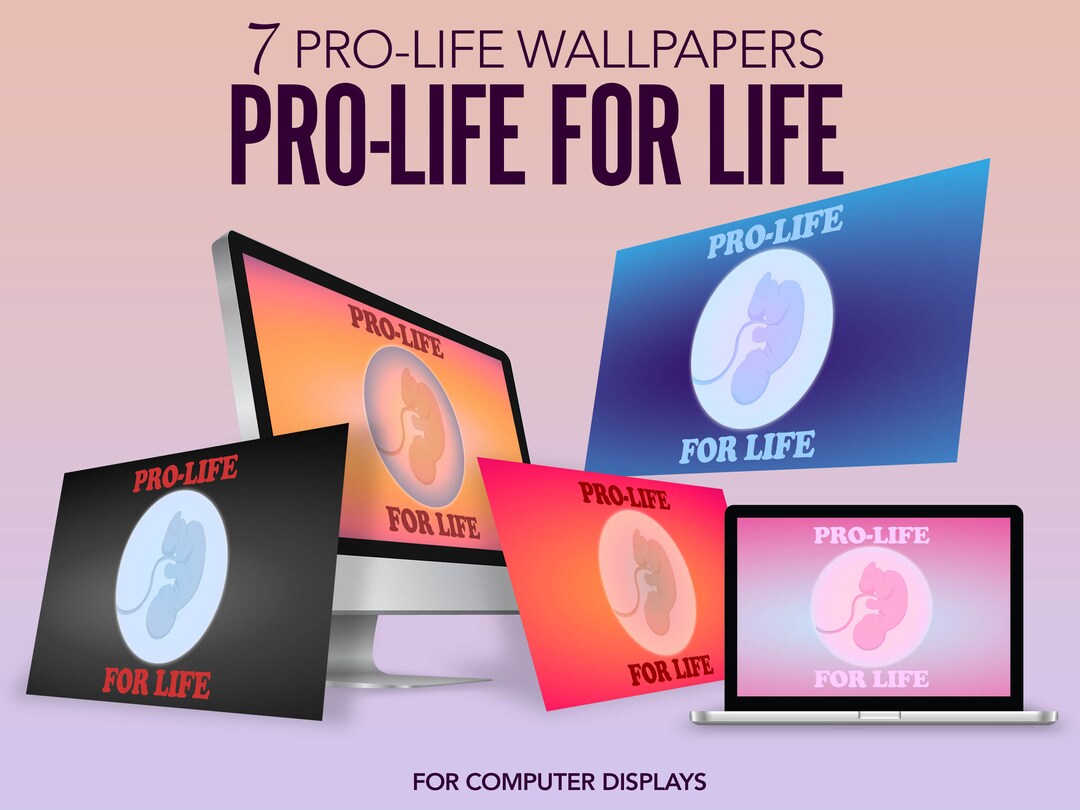 PRO-LIFE Computer Display Wallpaper - Etsy