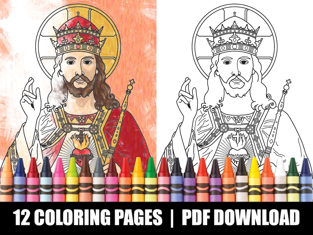 12 Catholic Coloring Pages of Jesus Christ / Letter Format for ...