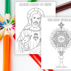 12 Catholic Coloring Pages of Jesus Christ / Letter Format for ...